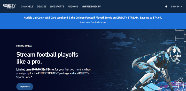 DIRECTV Stream Free Trial (2026) – 5 Days Full Access