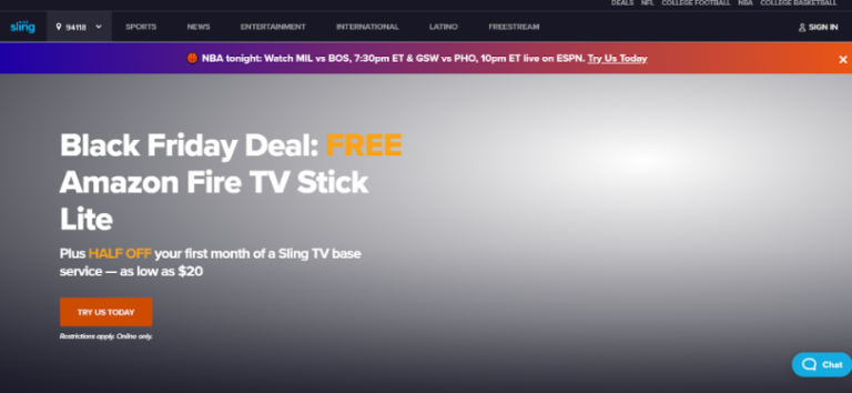 Sling TV Black Friday 2026: 50% OFF + 3 Months Offer