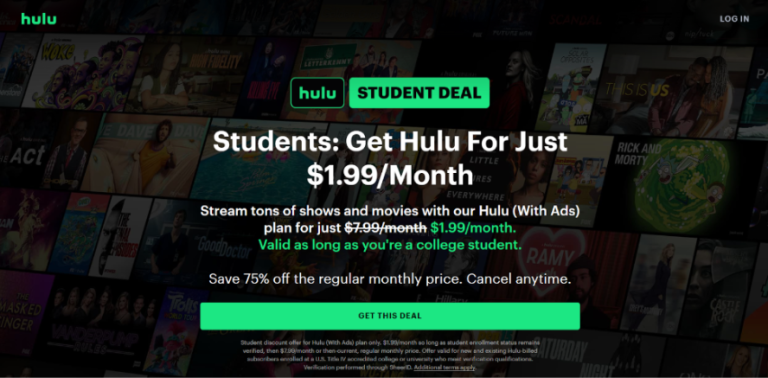 Hulu Deals 2026 — Get 75% Discount ($1.99/mo)